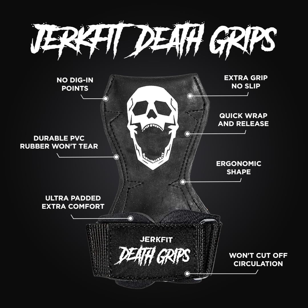 Death Grips Padded Lifting Straps - JerkFit